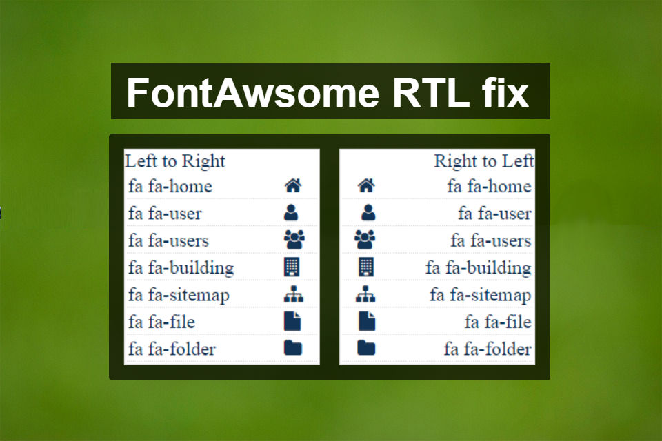 Fontawsome easy and quick fix for rtl layouts | Coding Sips